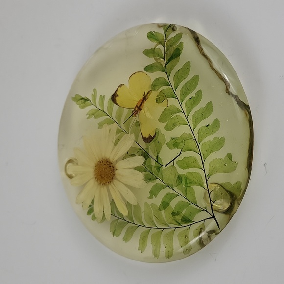 Vintage | Kitchen | Vintage Resin Acrylic Trivet Dried Flower And ...